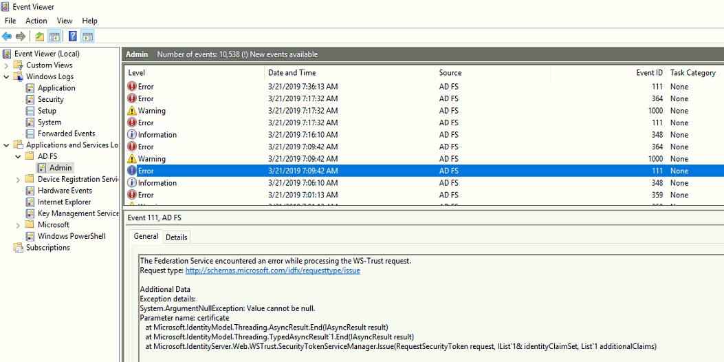 Troubleshoot ADFS Token Signing and Decrypting Cutover – Sabrina Kay's Blog