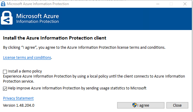 Azure Information Protection: Install Azure Information Protection ...