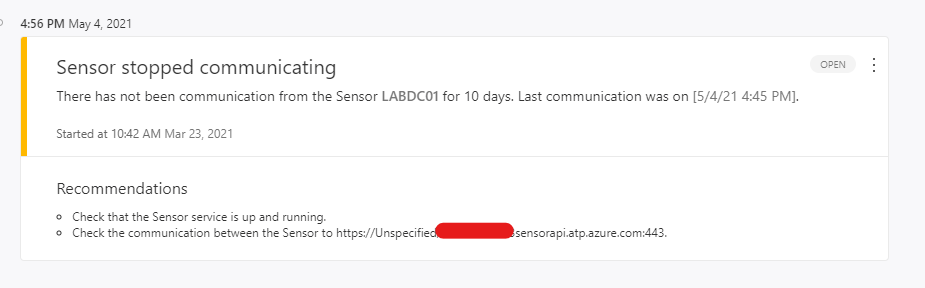 Azure ATP: Troubleshoot sensor keeps disconnecting – Sabrina Kay's Blog